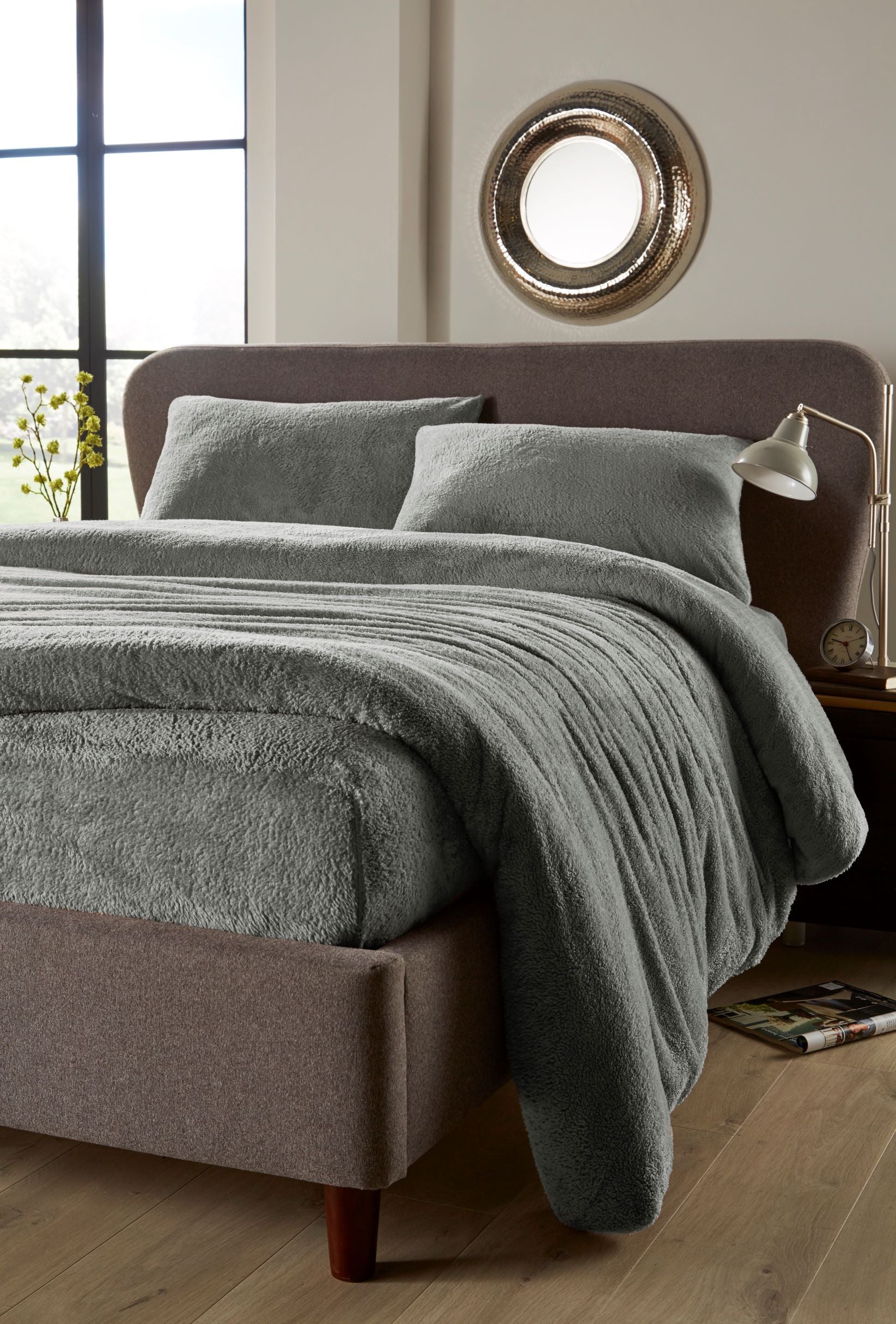 Teddy fleece duvet set, teddy fleece fitted sheets, single, double ...
