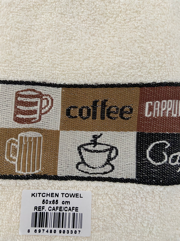 cafe cafe , kitchen towel, tea towel, cream, tea towel, kitchen hand ...