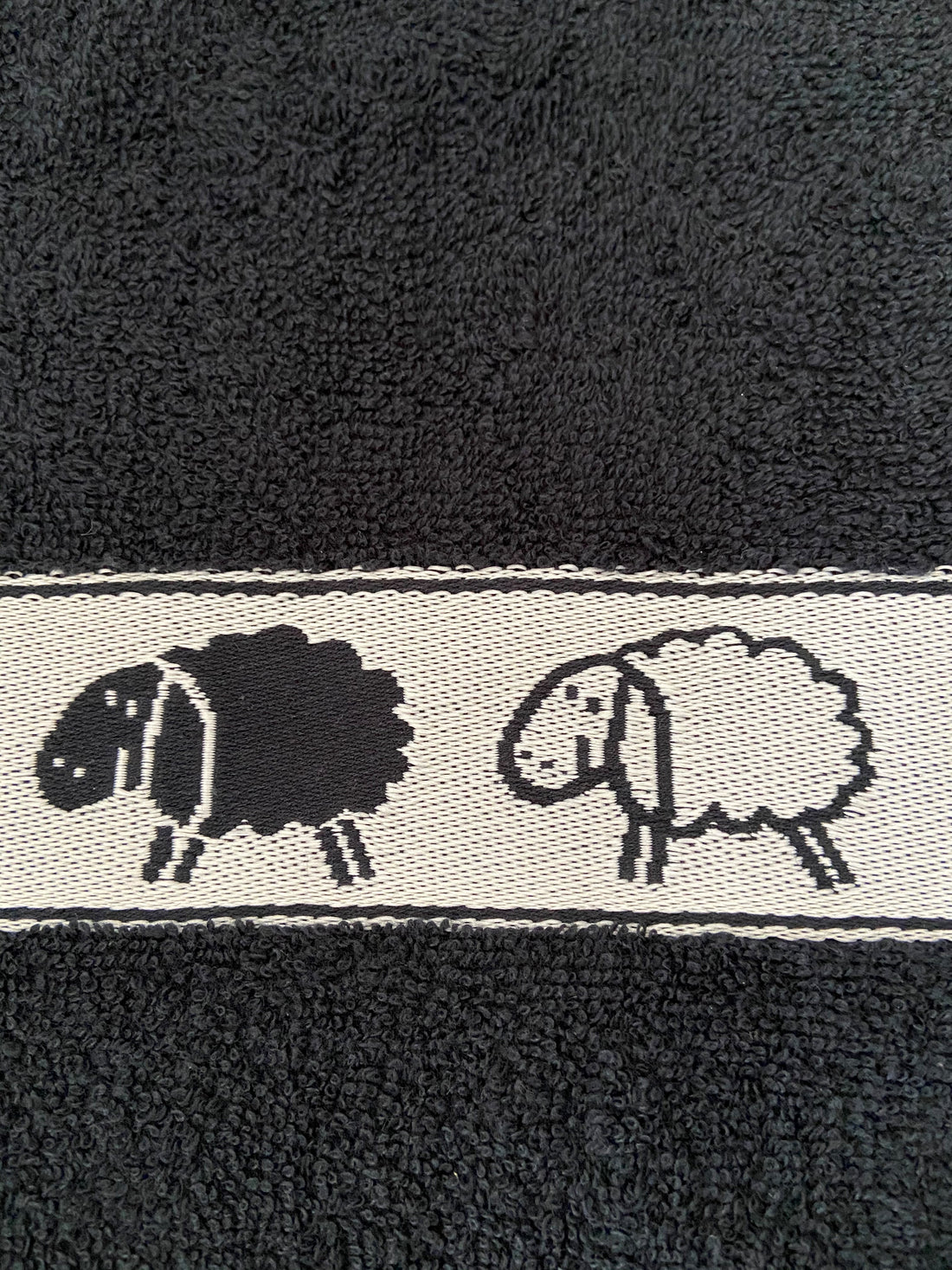 sheep, kitchen towel, tea towel, black tea towel, kitchen hand towel ...